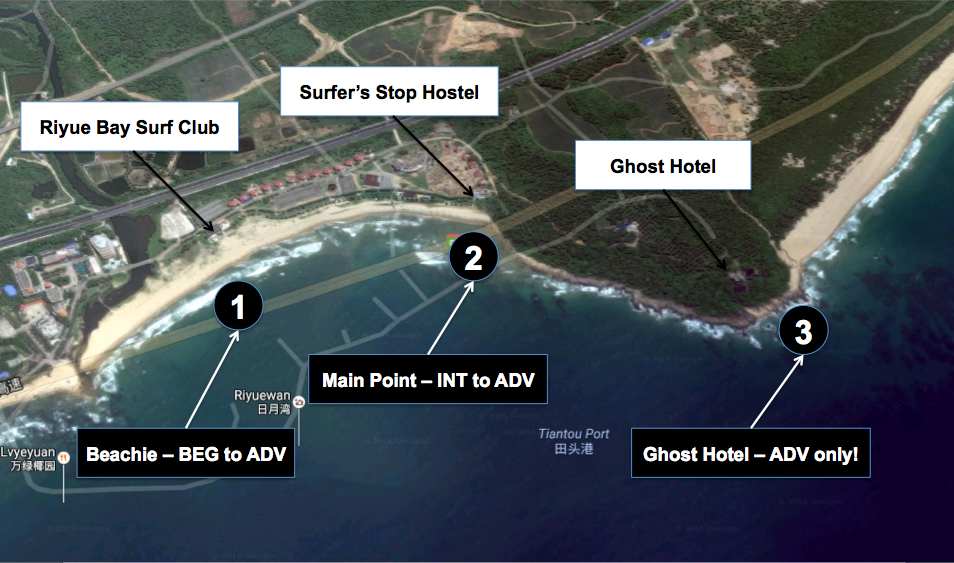 Surfing Sun and Moon Bay, Wanning, Hainan, China. – Tropical Hainan