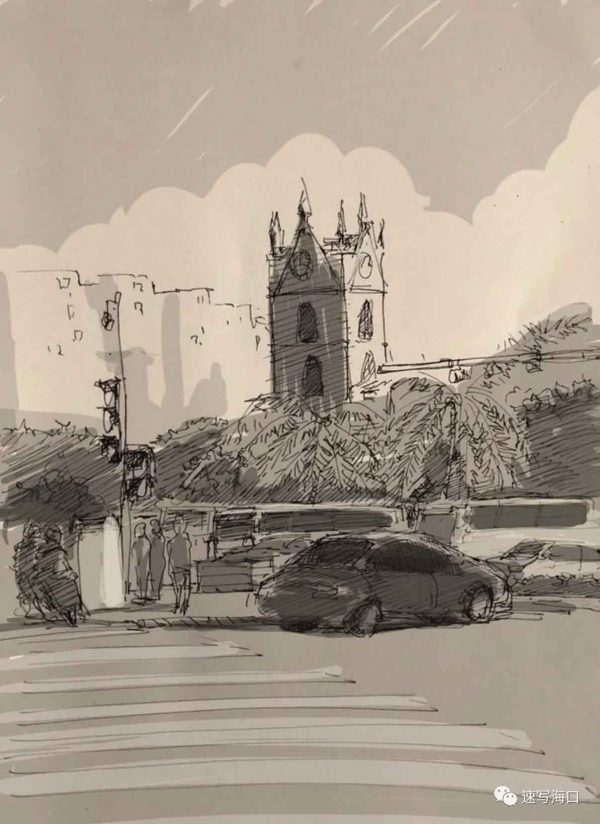 Haikou Urban Sketchers recent outing to the Haikou Clock Tower ...