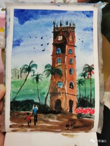 Haikou Urban Sketchers recent outing to the Haikou Clock Tower ...