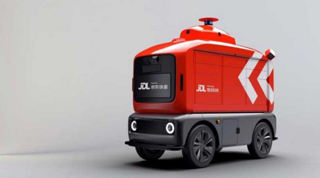 Unmanned delivery express vehicles on trial operation in Qionghai City ...