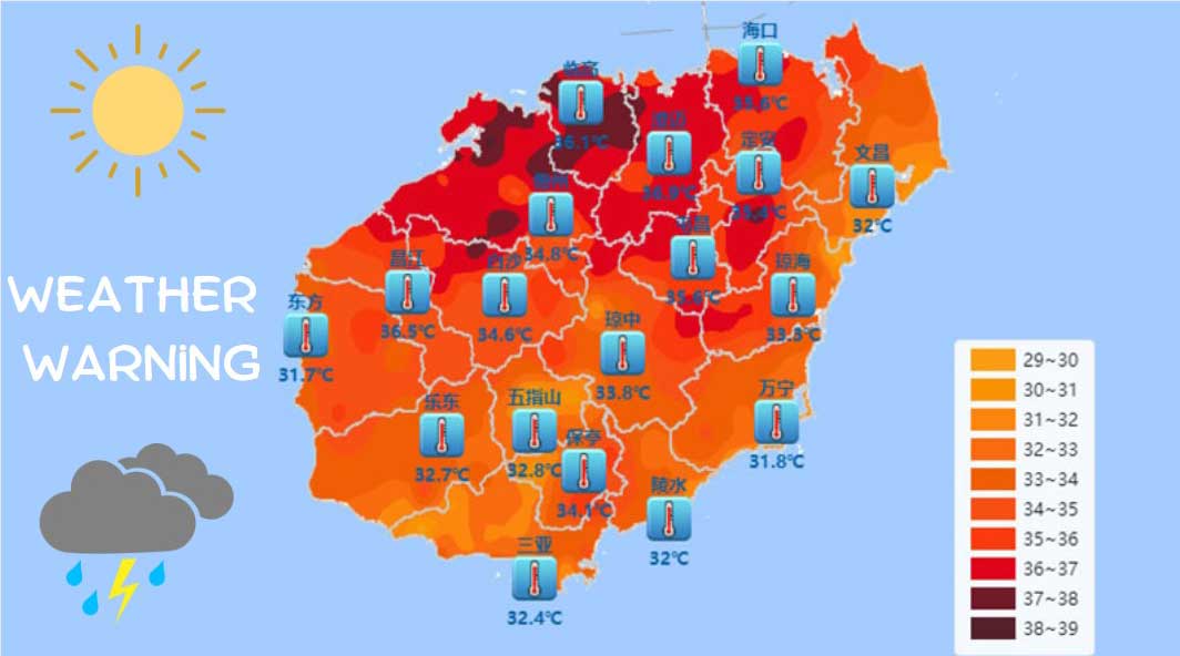 Weather warning, temperatures in Hainan expected 37 ℃ and above ...
