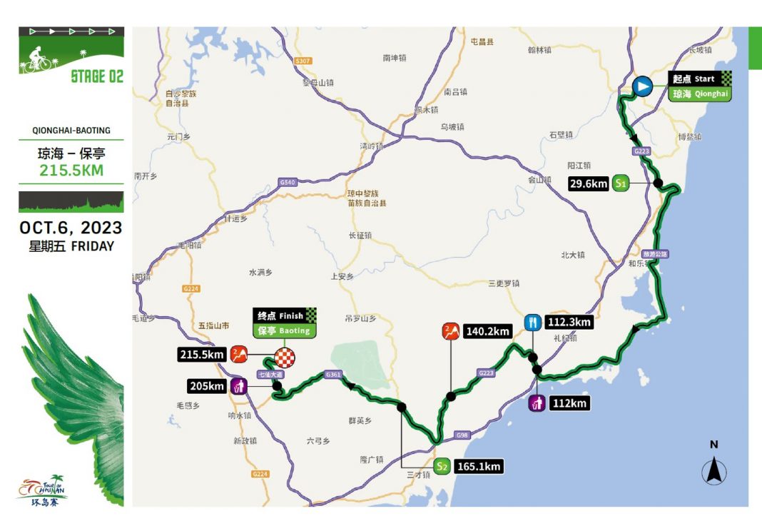 The 2023 Tour of Hainan will cover a diverse range of landscapes over ...